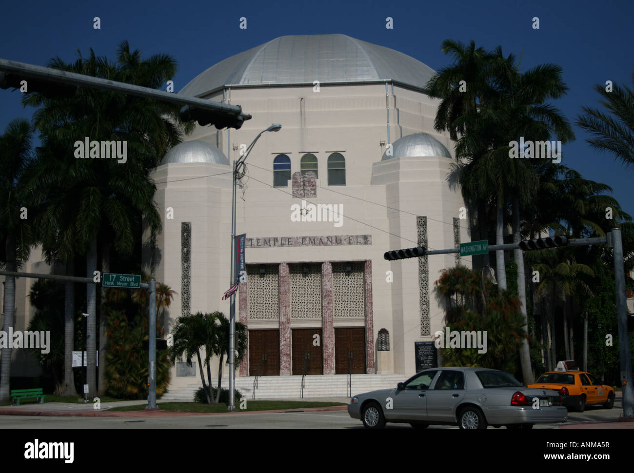 Temple Emanu El Jewish synagogue Miami Beach November 2007 Stock Photo ...