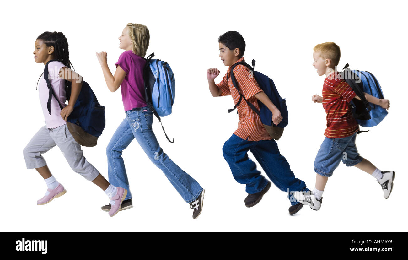 Boy running in black Cut Out Stock Images & Pictures - Alamy