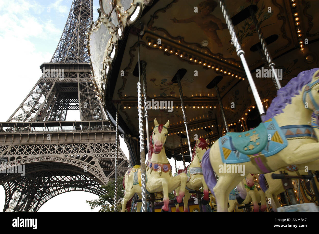 Eiffel Tower Carousel Paris France Stock Photo - Alamy