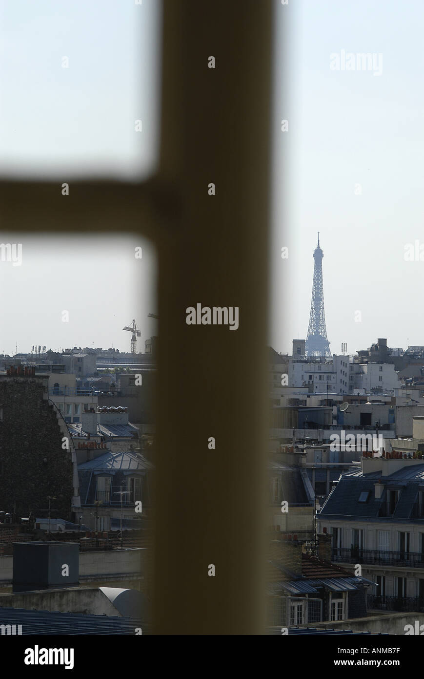 Eiffel Tower Window Paris vertical Stock Photo - Alamy