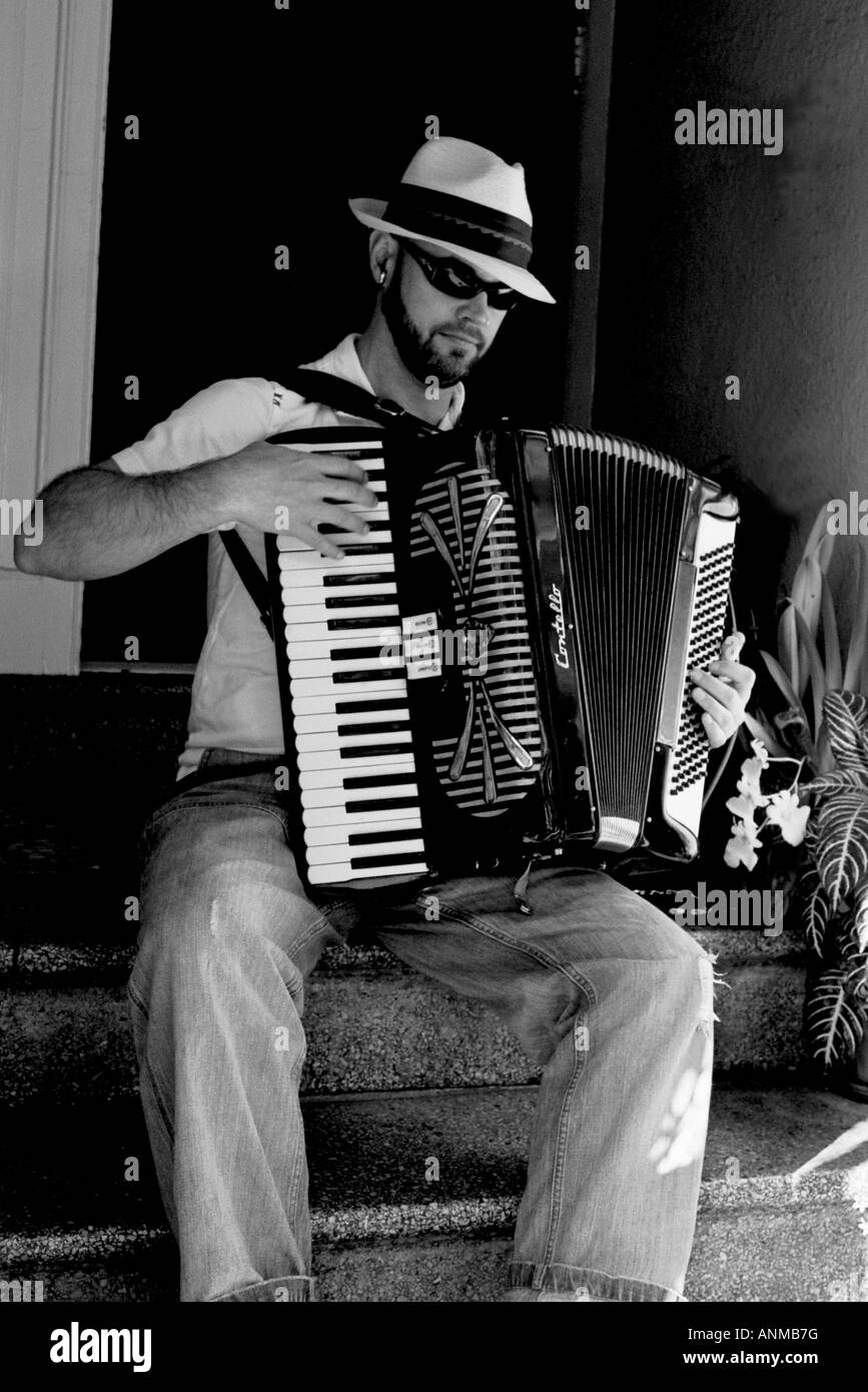 A man playing the accordion Stock Photo - Alamy