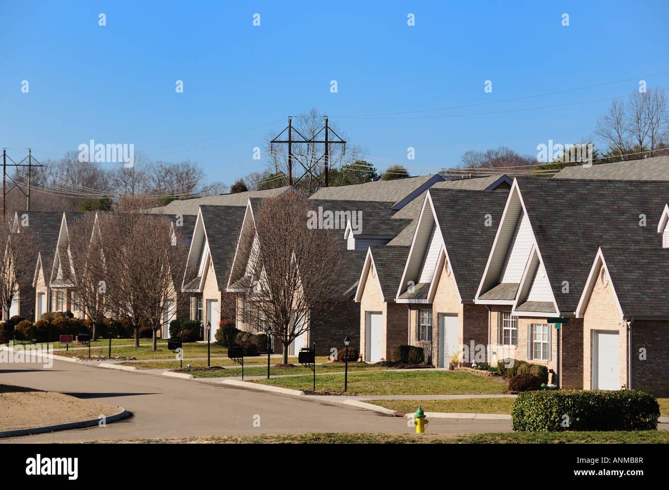 A typical American suburb housing subdivision or condominium Stock ...