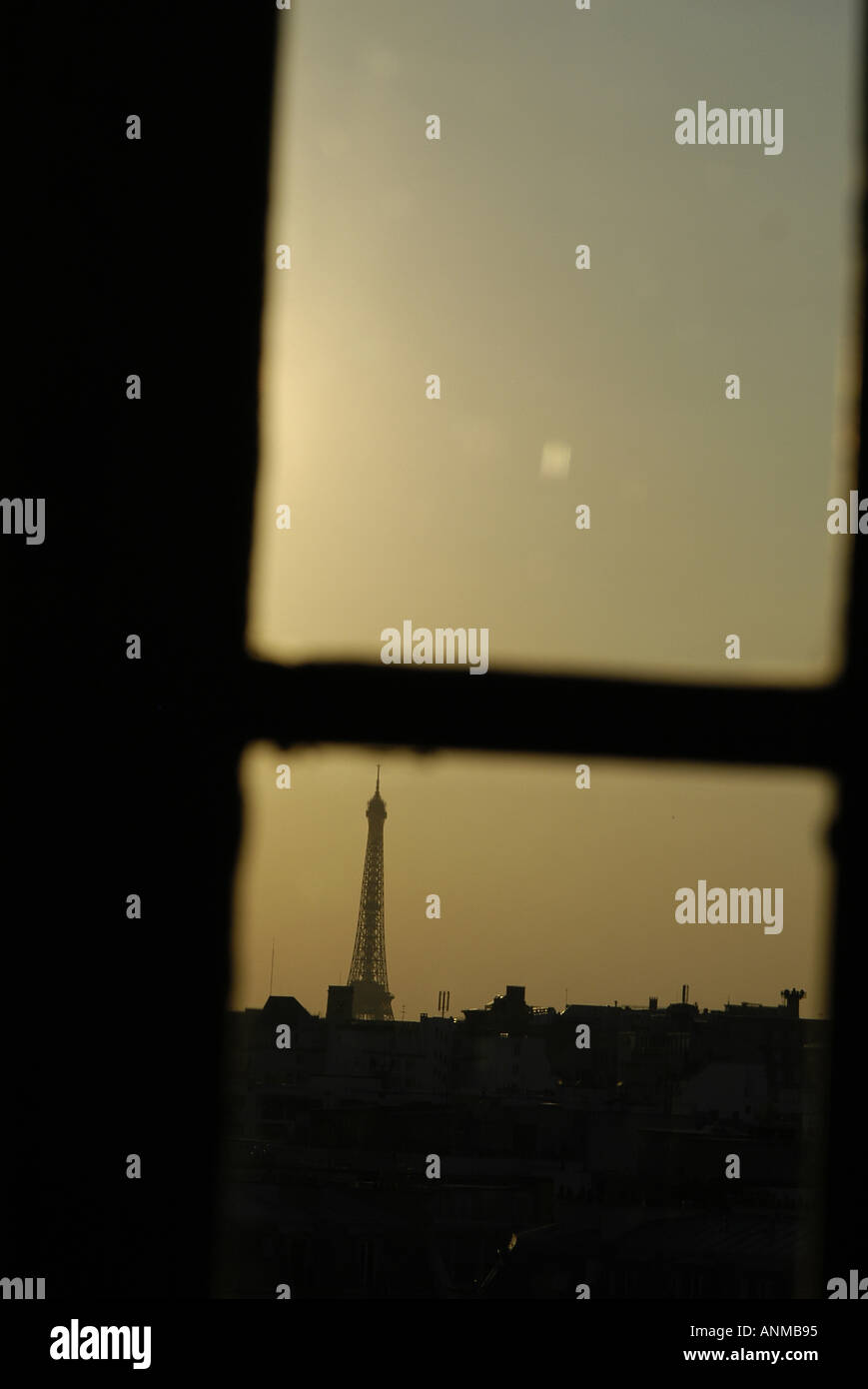 Eiffel Tower Window Paris vertical Stock Photo - Alamy