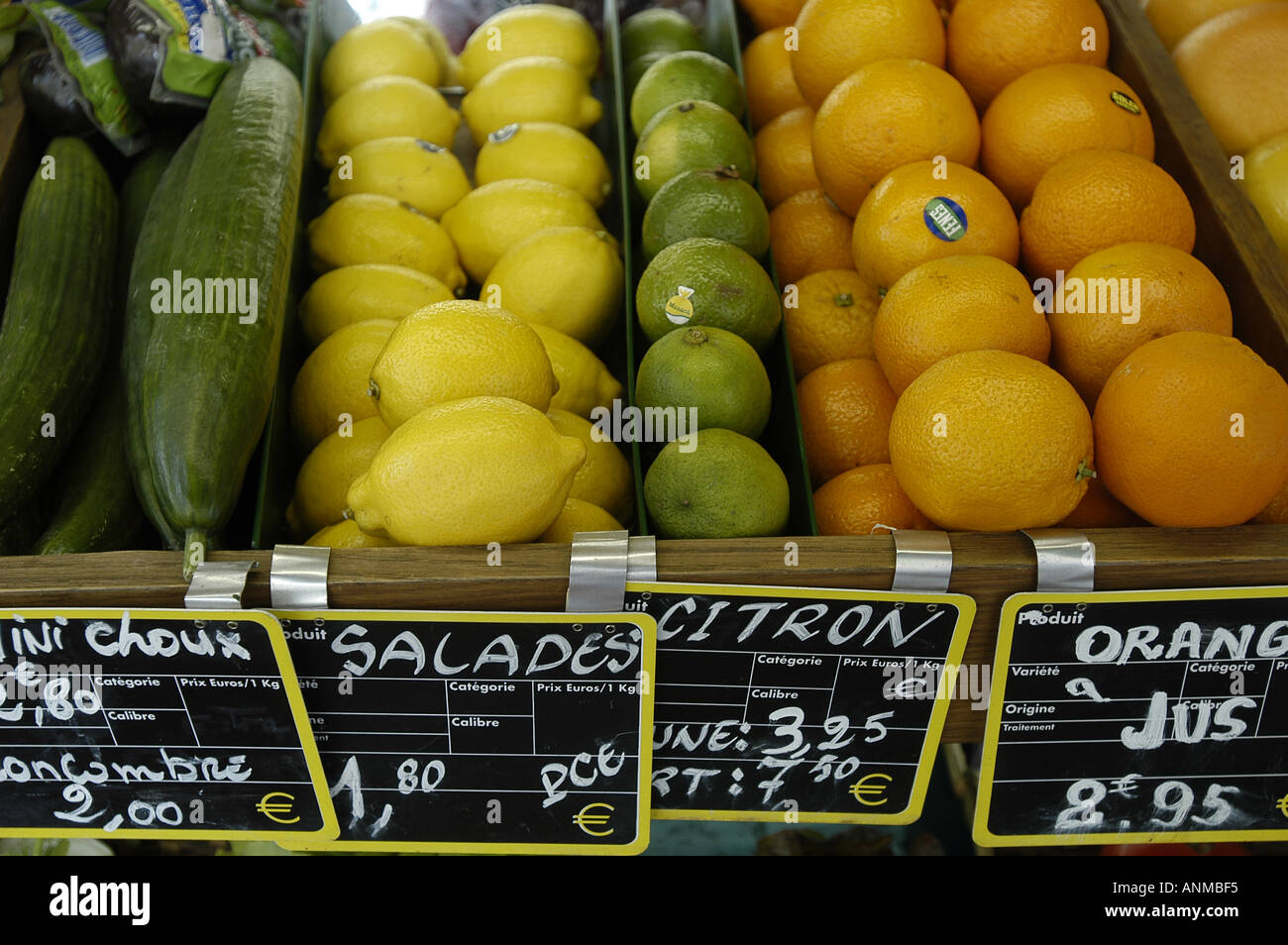 Fruit stand in Paris, France Stock Photo - Alamy