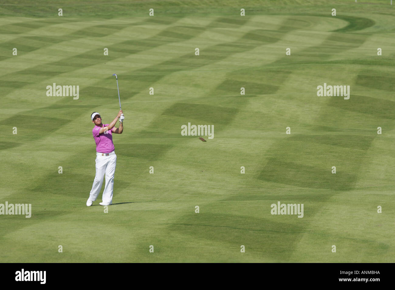 Golfer on 17th Green Welsh Open Golf Championship 2006 Celtic Manor ...