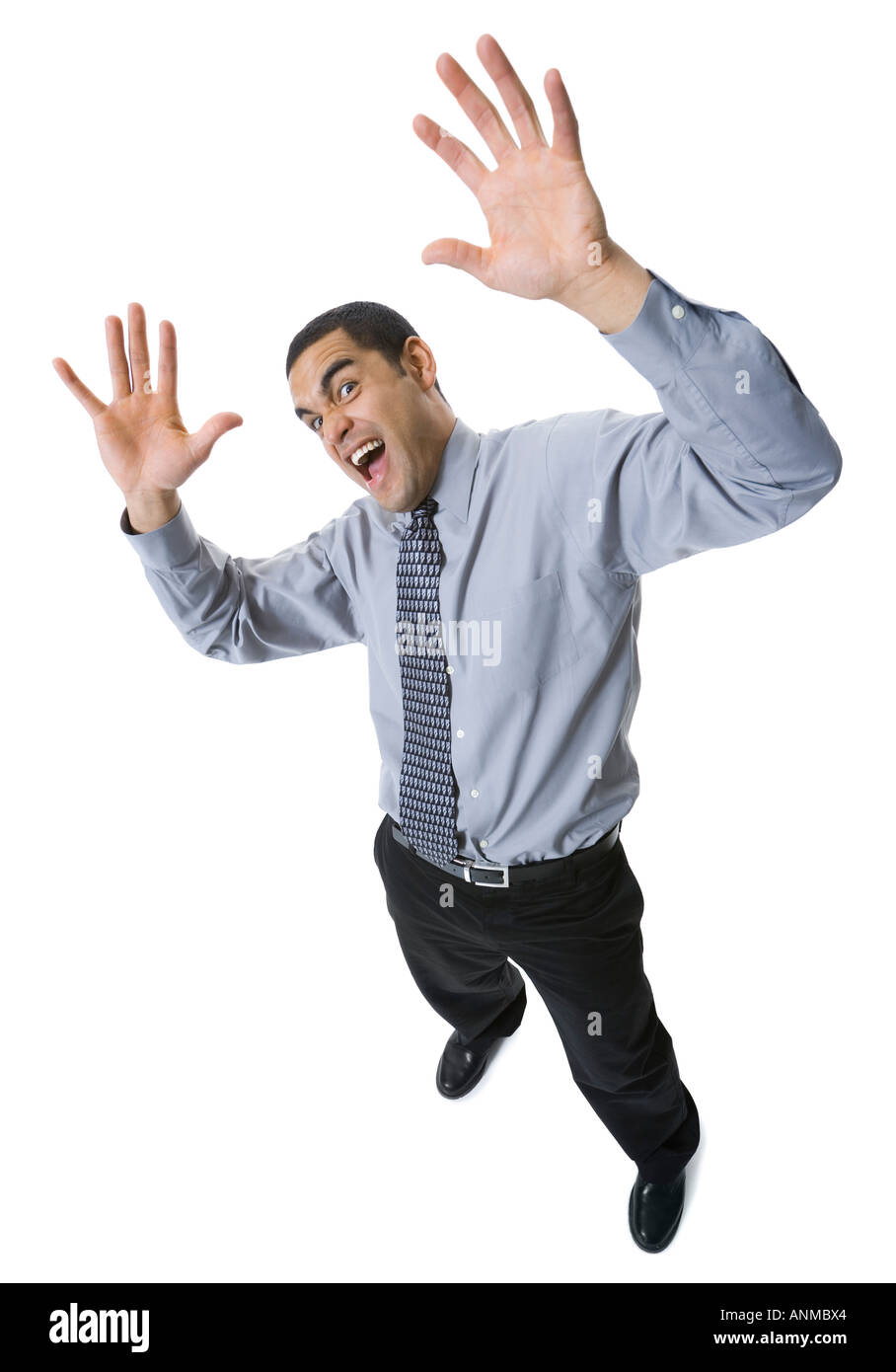 Shocked man looking down Cut Out Stock Images & Pictures - Alamy