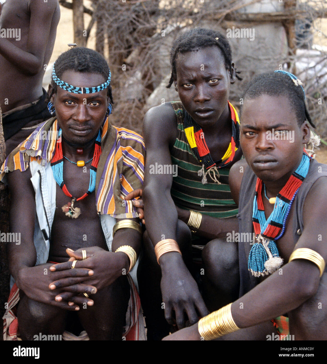 The Gang of Three Hamer men in the local market Stock Photo - Alamy