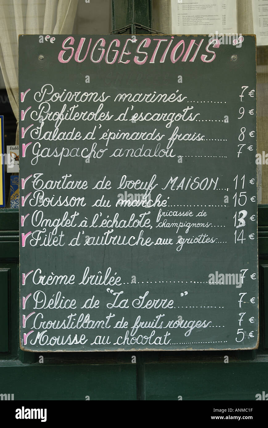 Prix fixe menu hi-res stock photography and images - Alamy