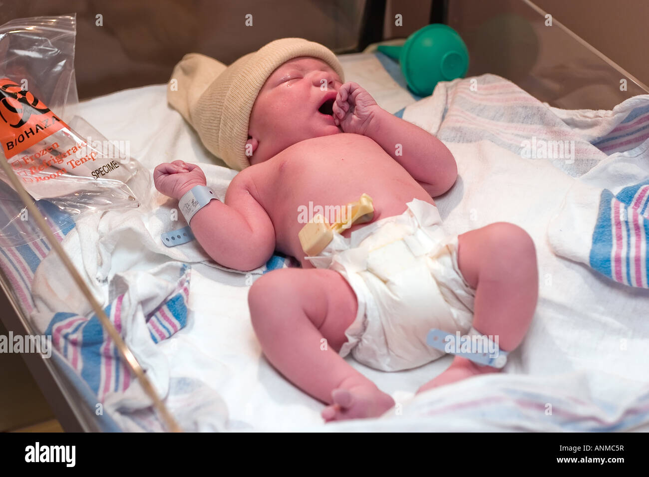 Newborn baby resting in hospital s post delivery room Stock Photo - Alamy