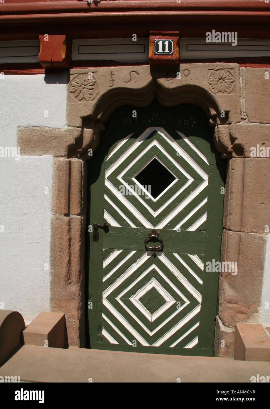 Door of a Half Timbered house in Schiltach Stock Photo - Alamy