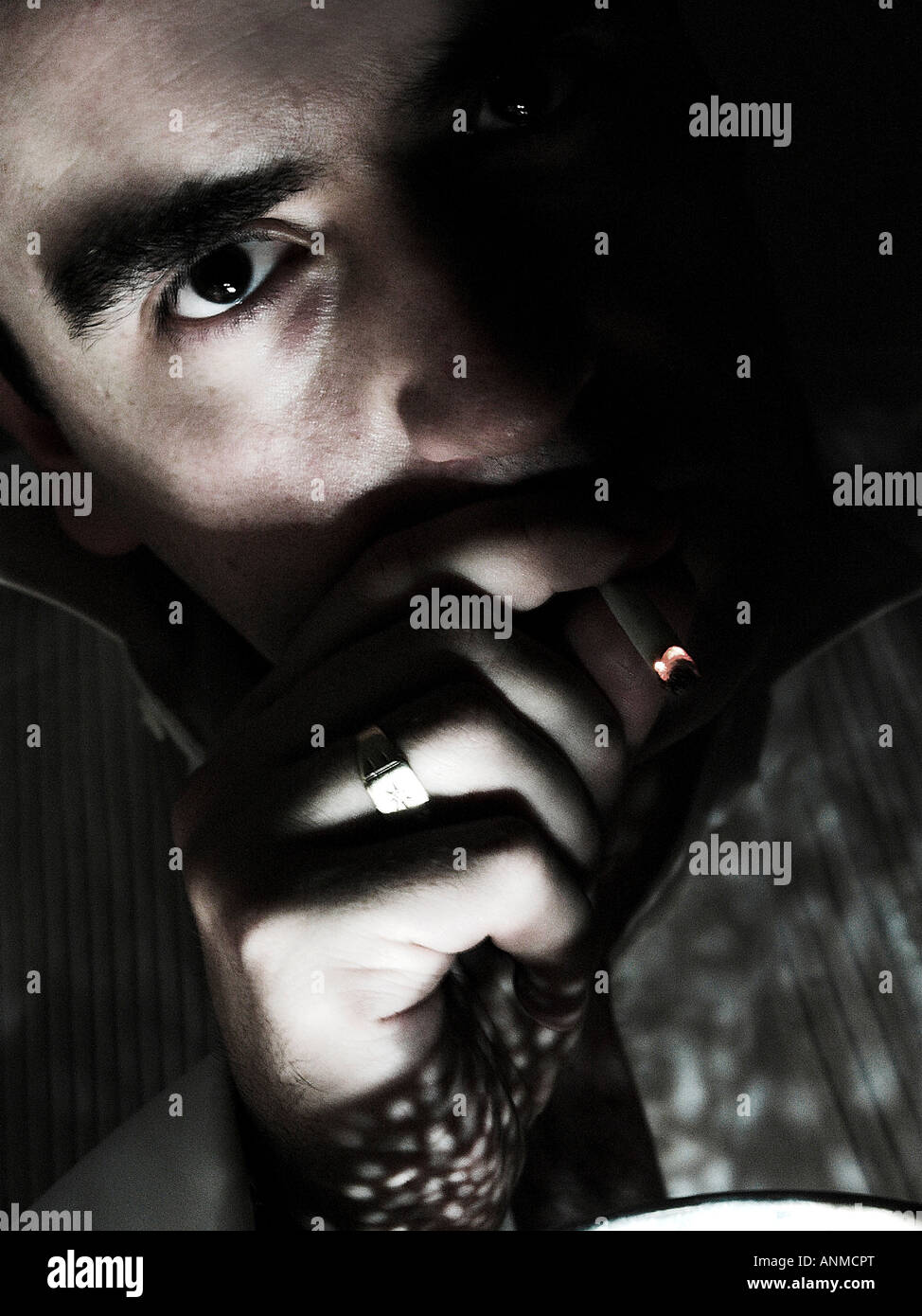 Taking a drag on cigarette hi-res stock photography and images - Alamy