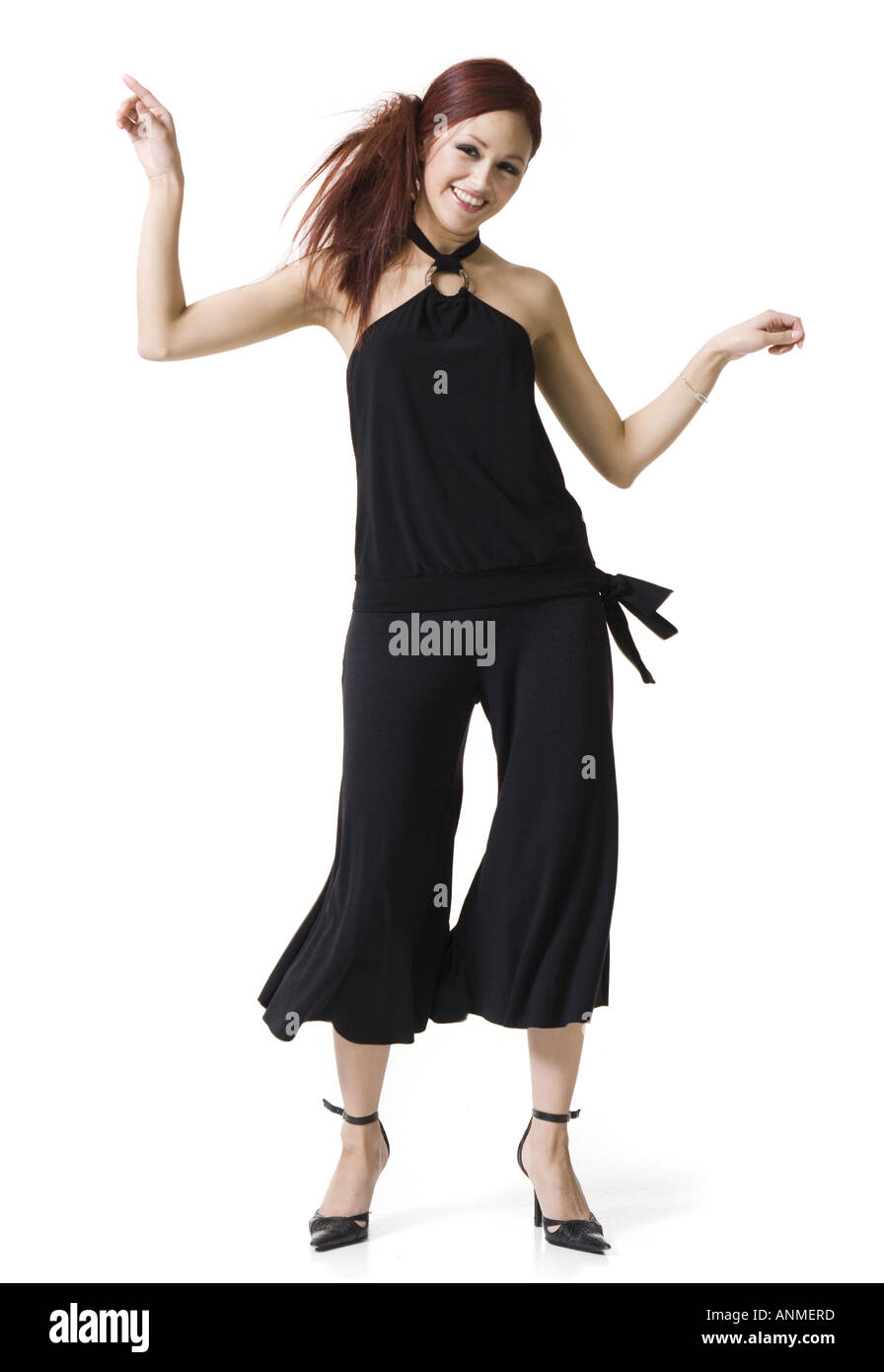 Woman standing legs apart high heels hi-res stock photography and ...