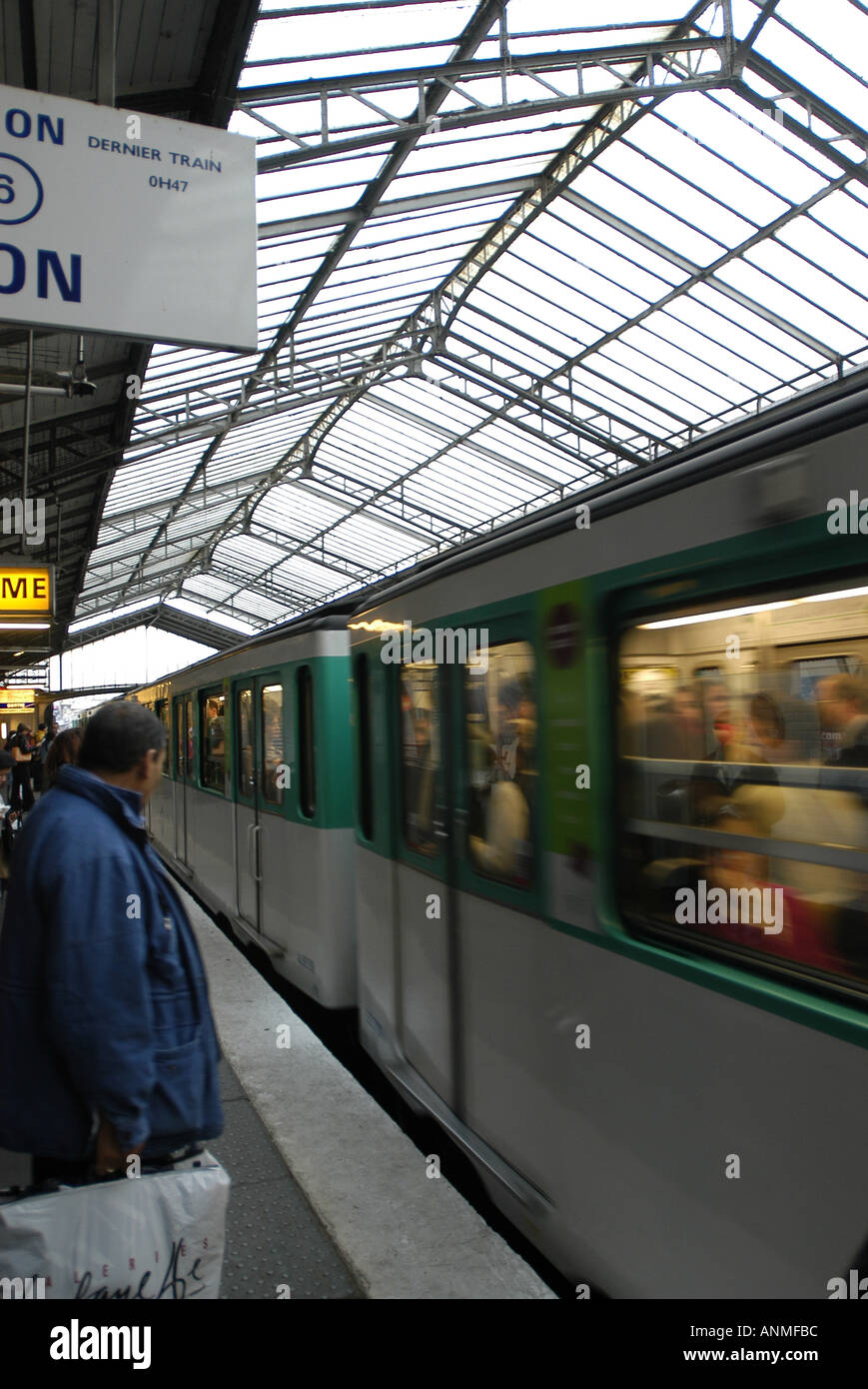 Metropolitan Metro Subway Public transportation Paris France Stock ...