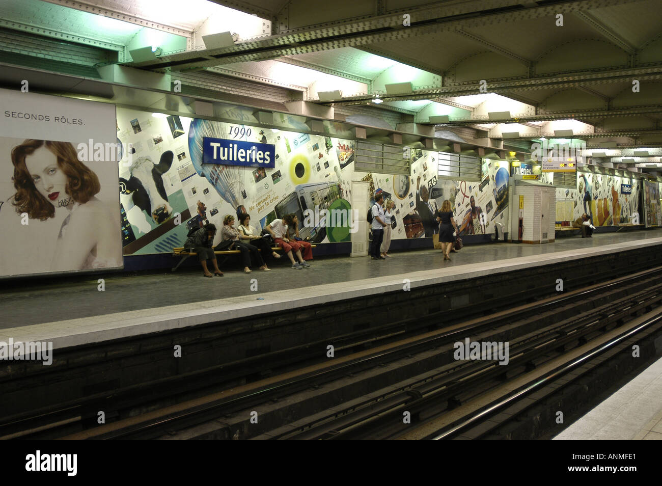 Metropolitan Metro Subway Public transportation Paris France Stock ...