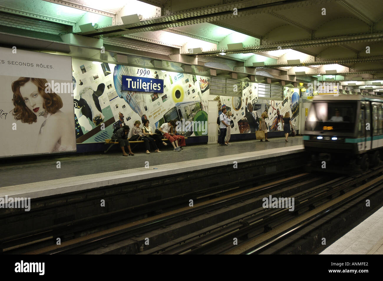 Metropolitan Metro Subway Public transportation Paris France Stock ...