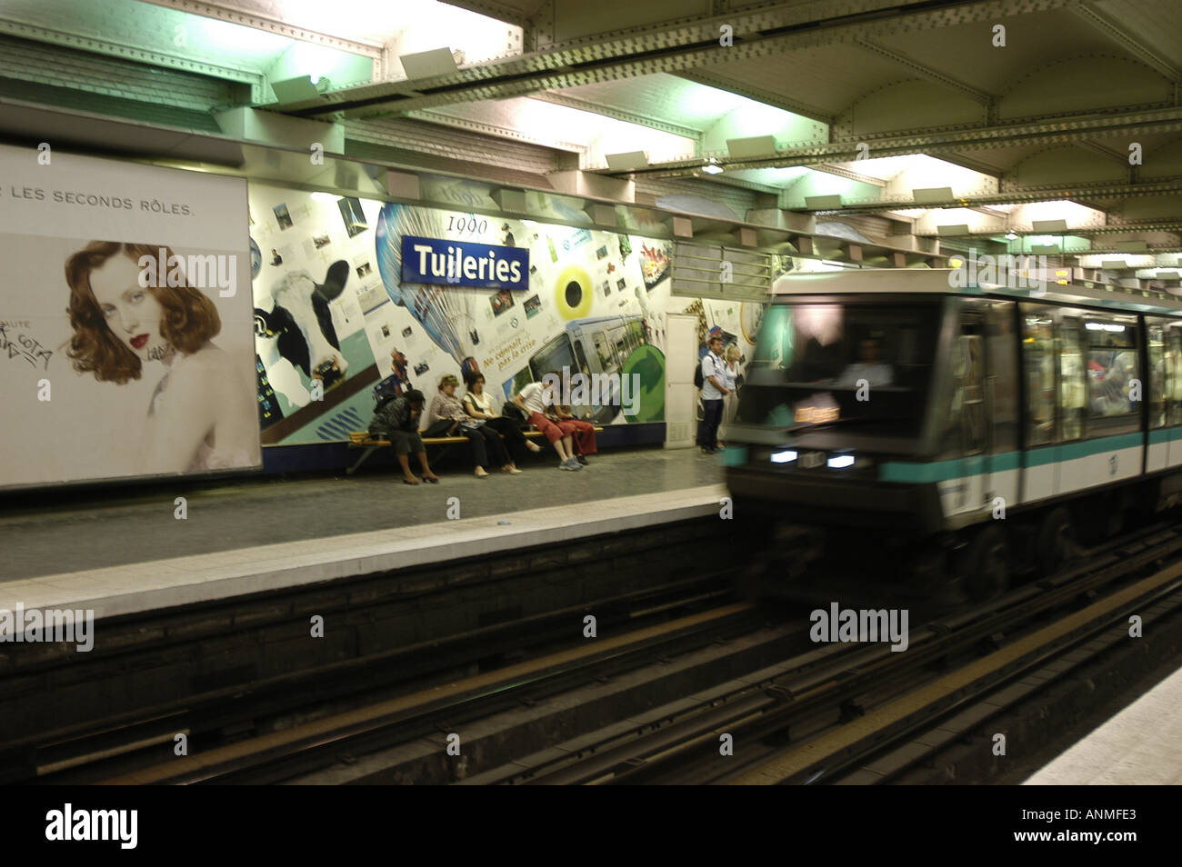 Metropolitan Metro Subway Public transportation Paris France Stock ...