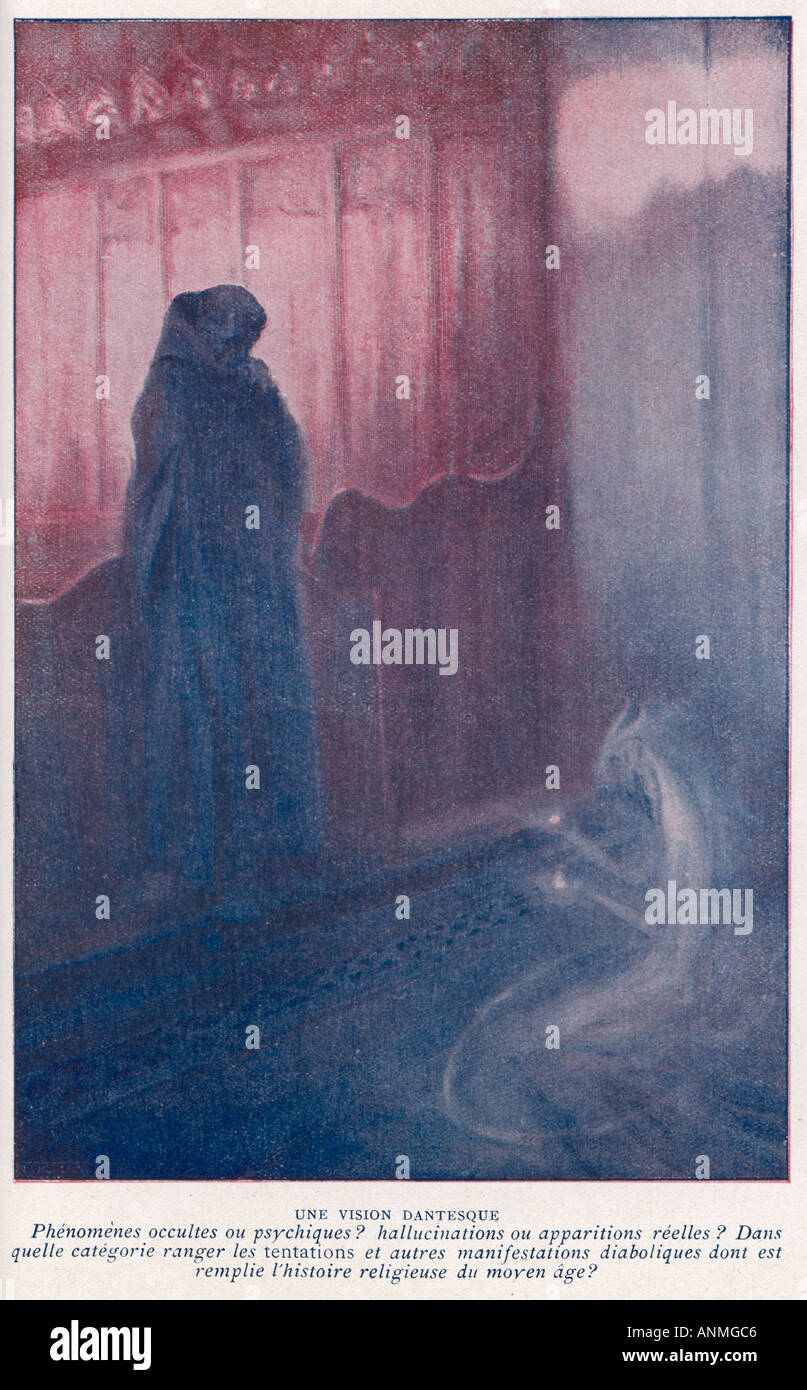 Monk And Demon Stock Photo - Alamy