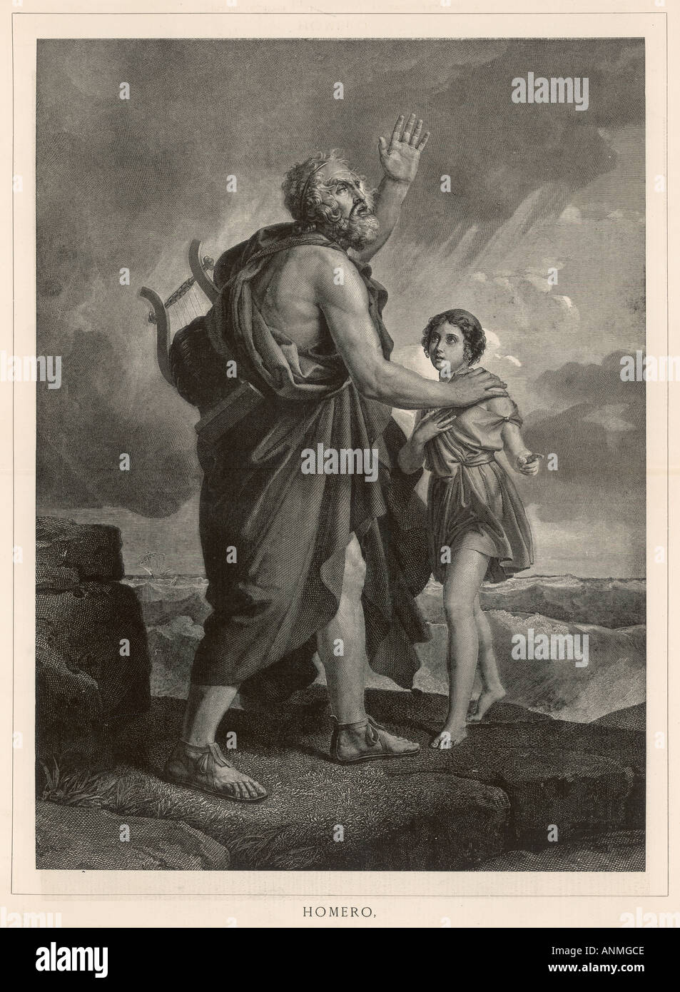 Homer With Young Boy Stock Photo - Alamy