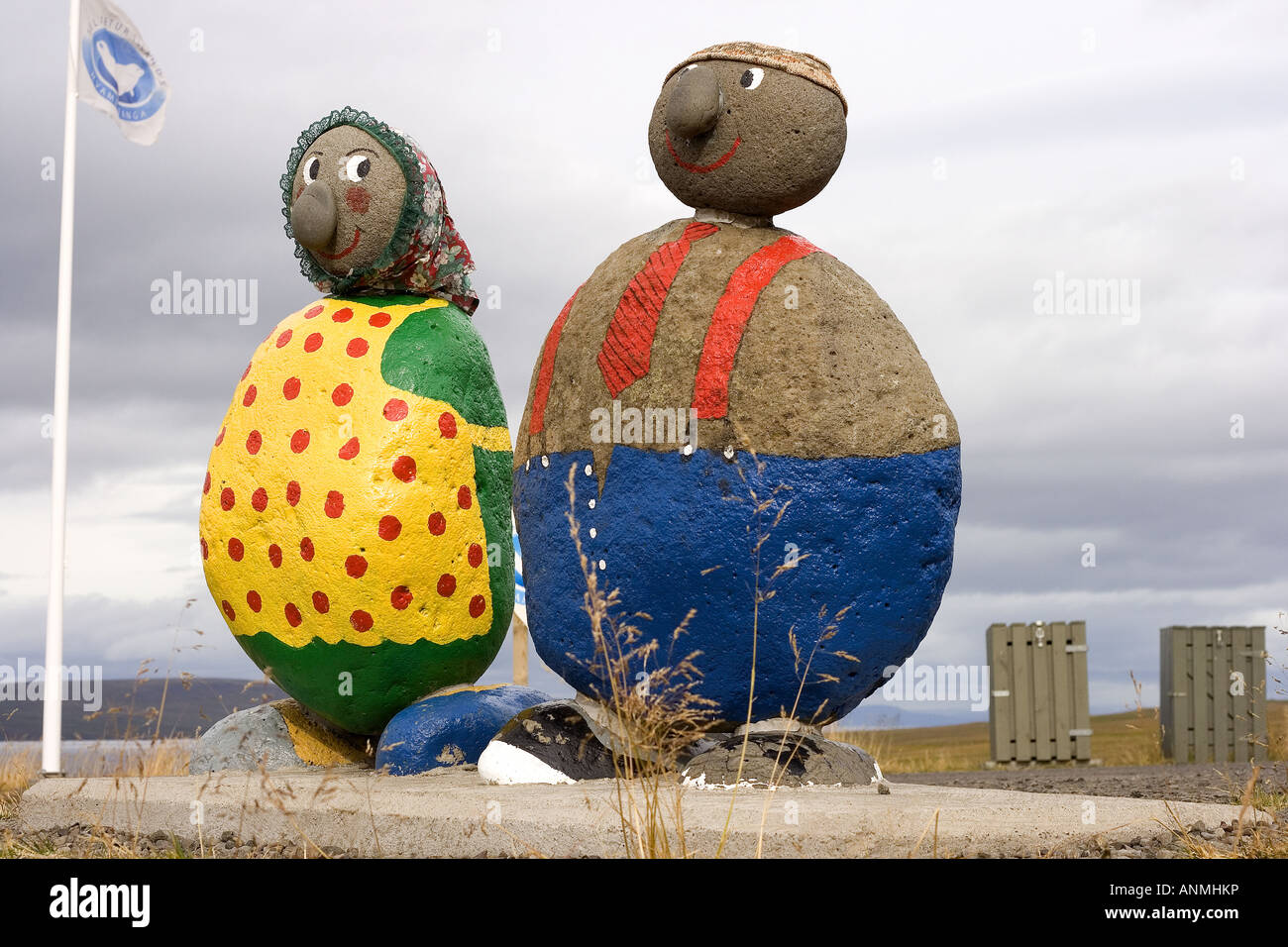 Stone dolls in Hvammstanga Iceland Stock Photo - Alamy