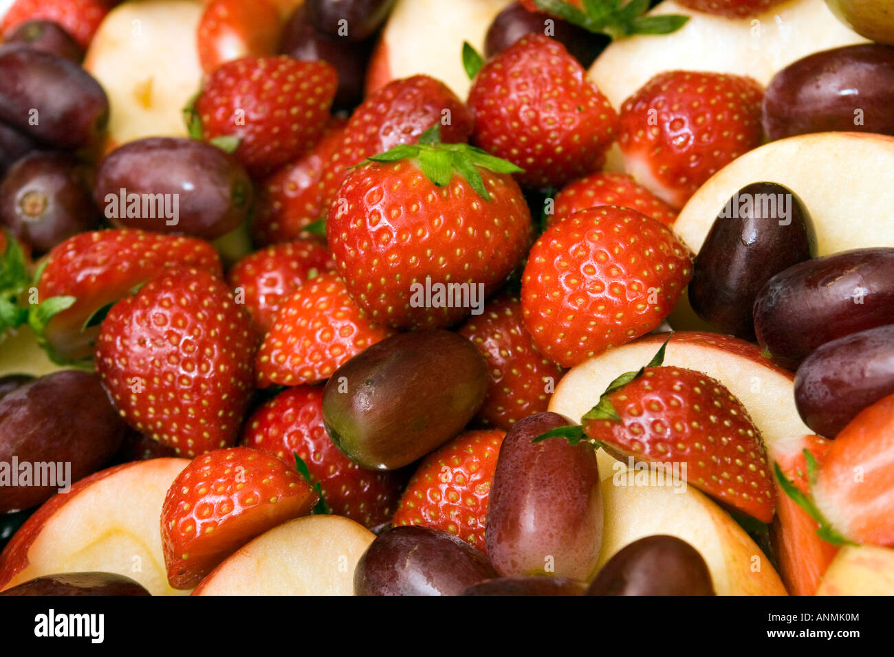 healthy eating selection of cut prepared fresh fruit Stock Photo - Alamy