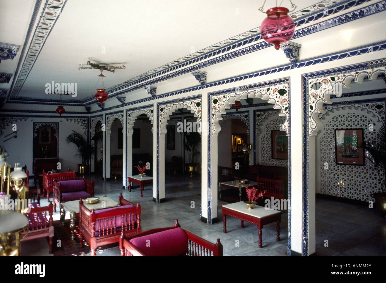 India Rajasthan Udaipur Lake Palace Hotel reading room Stock Photo - Alamy