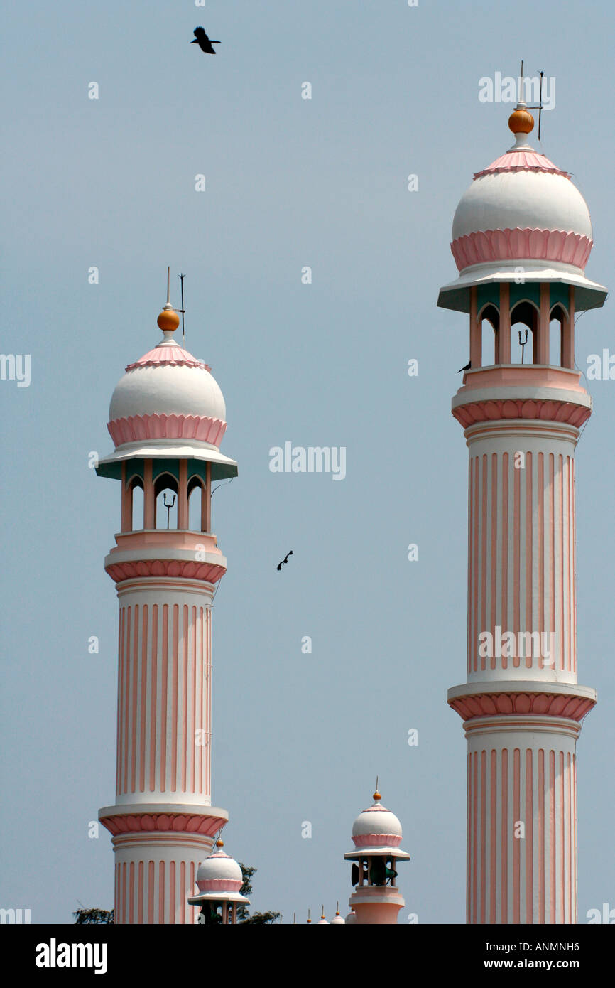 The domes of mosque against a clear sky seen in Trivandrum, Kerala ...