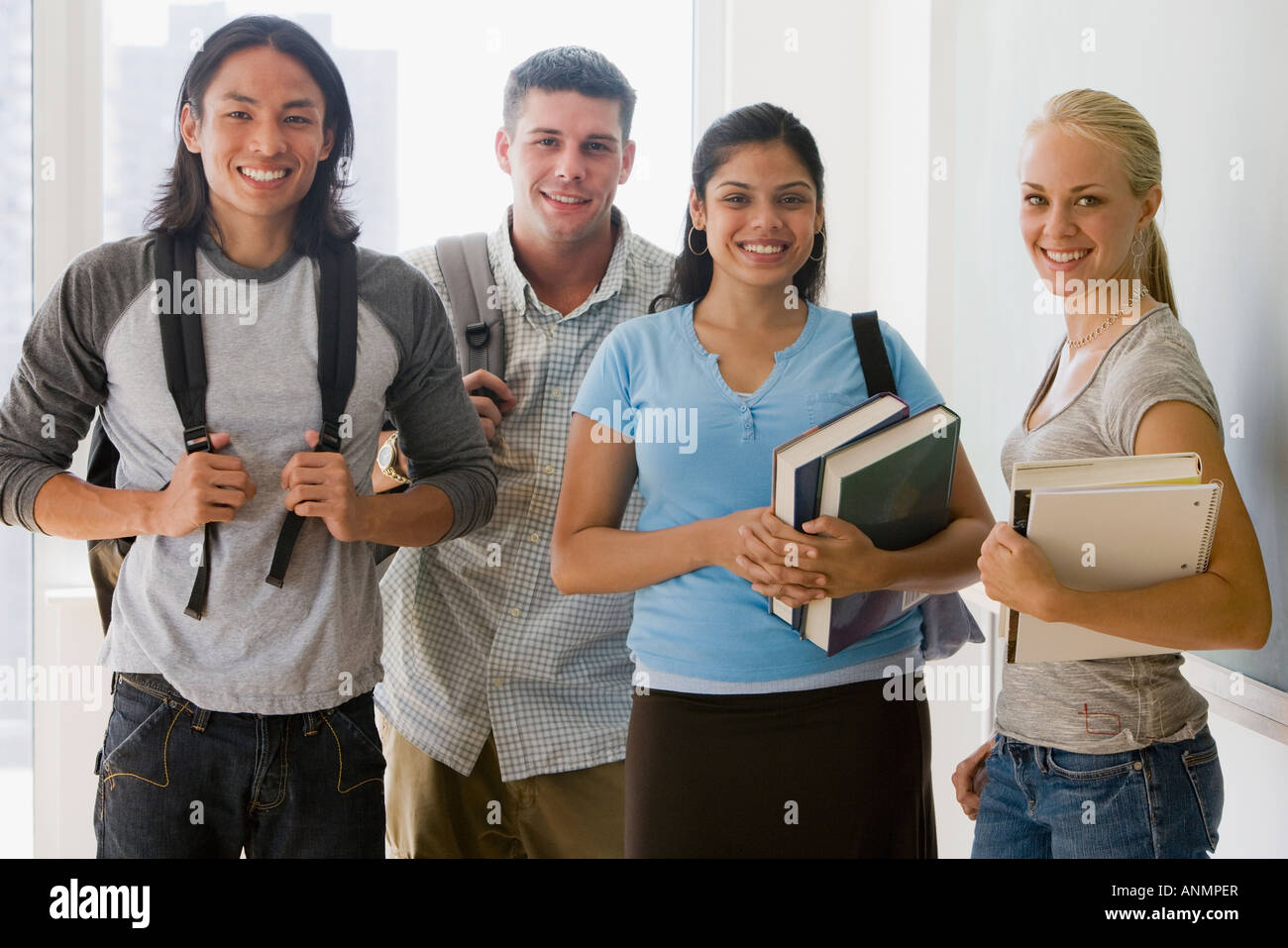 Portrait of multi-ethnic college students Stock Photo - Alamy