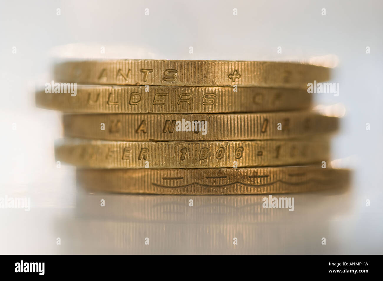 Stack of British Pound coins Stock Photo - Alamy
