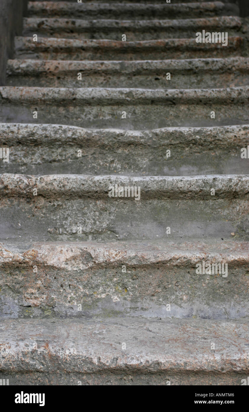 Chipped stone steps Stock Photo - Alamy