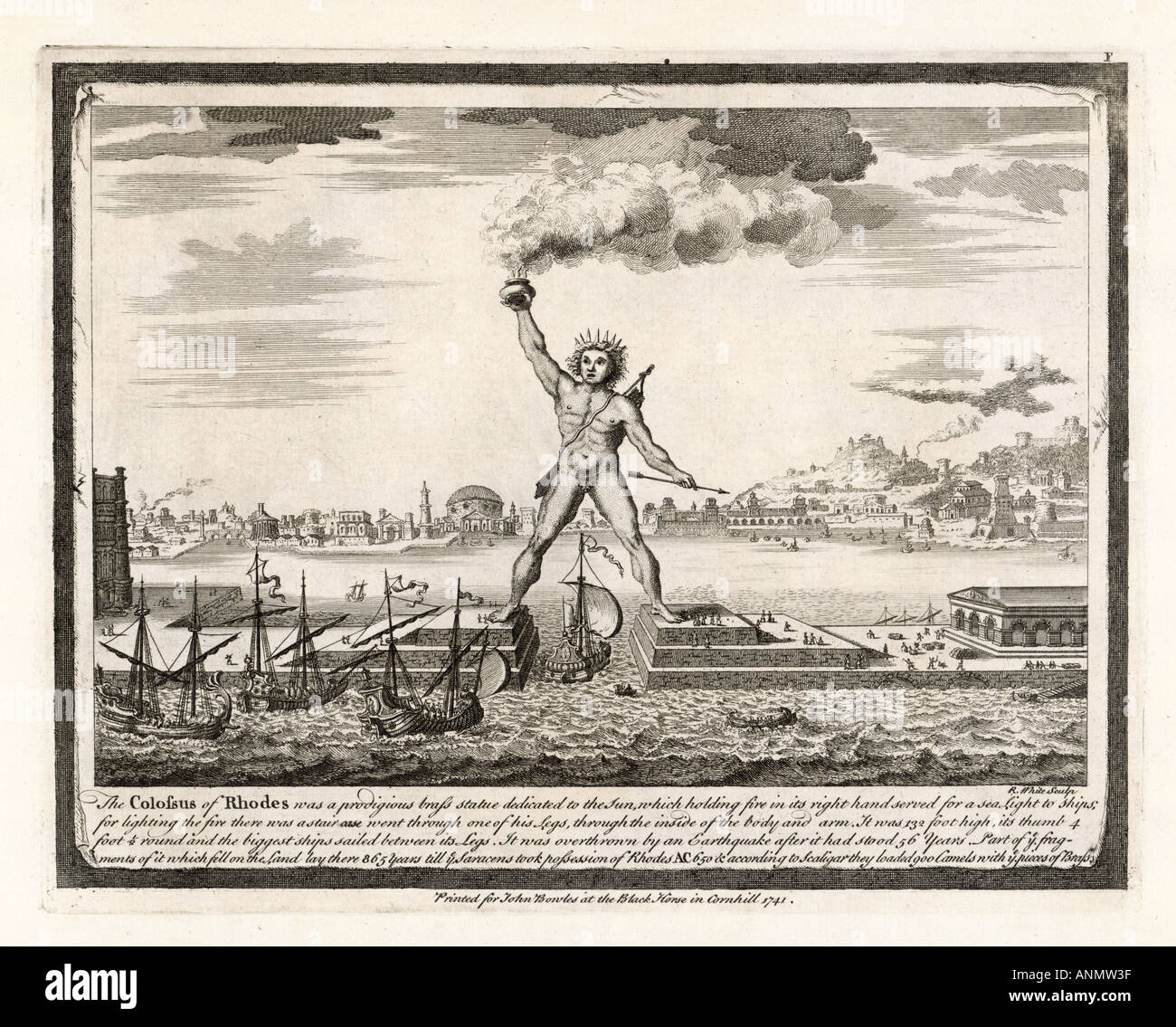 7 Wonders Rhodes White Stock Photo - Alamy