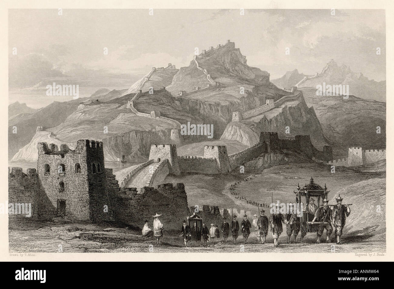 Great Wall China Allom Stock Photo - Alamy