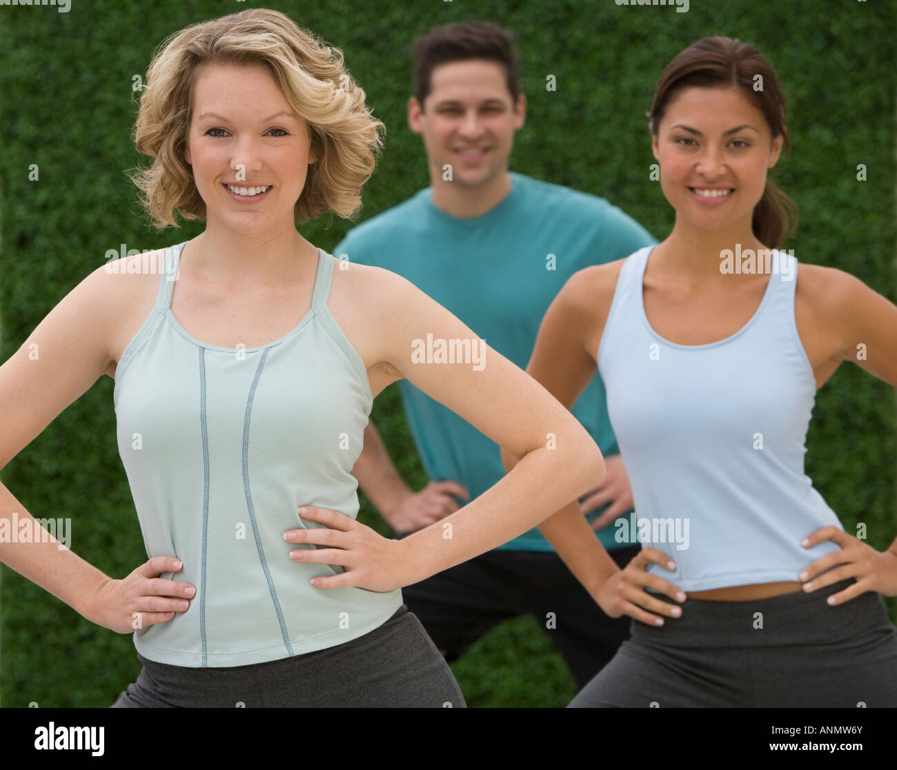 Multi-ethnic people in yoga class Stock Photo - Alamy