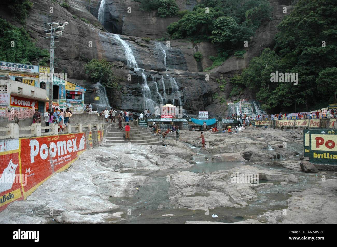 Waterfall in Kerala southern India with polluted river Stock Photo - Alamy