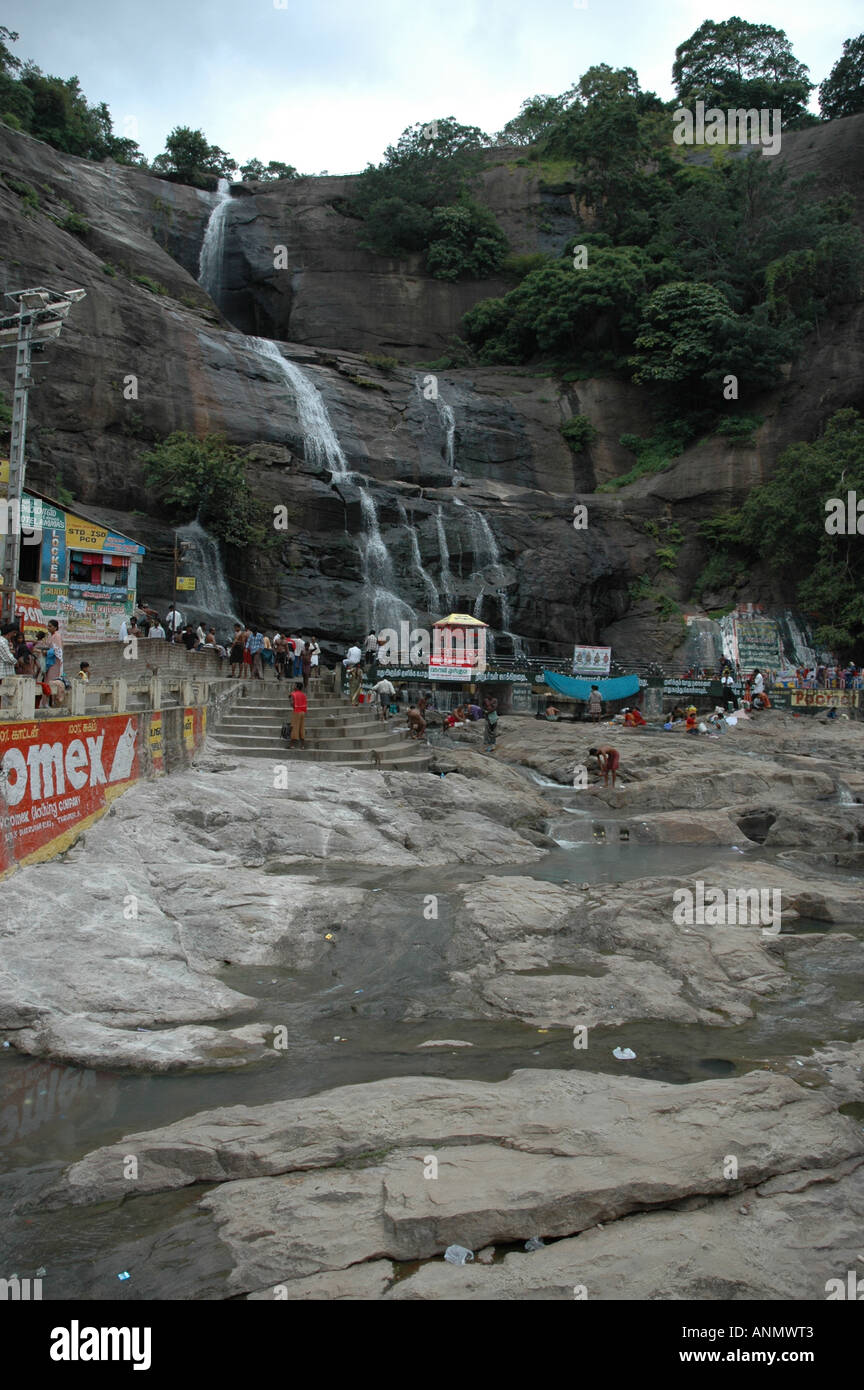 Waterfall in Kerala southern India and polluted river Stock Photo - Alamy