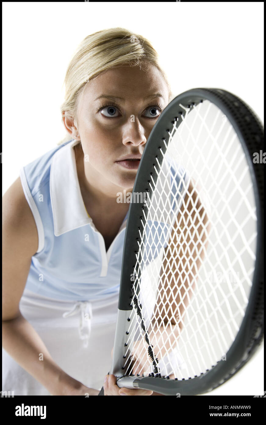 Woman playing tennis cutout hi-res stock photography and images - Alamy