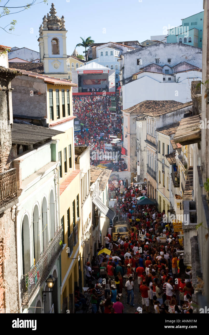 Festa Santa Barbara Festival, Candomble, Salvador Bahia, Brazil Stock ...