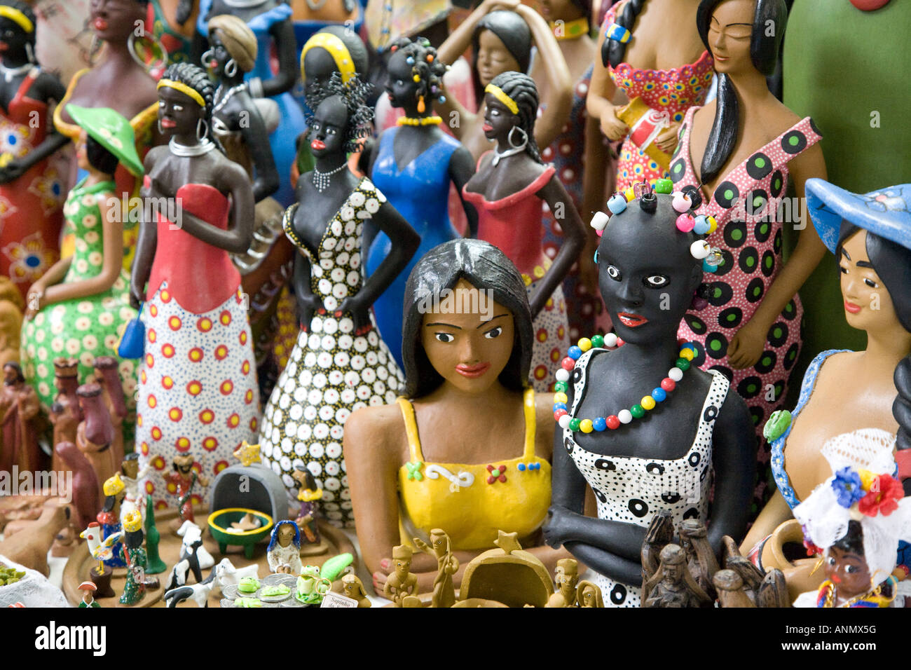 Souvenirs inside Mercado Modelo Market, Salvador Bahia, Brazil Stock ...