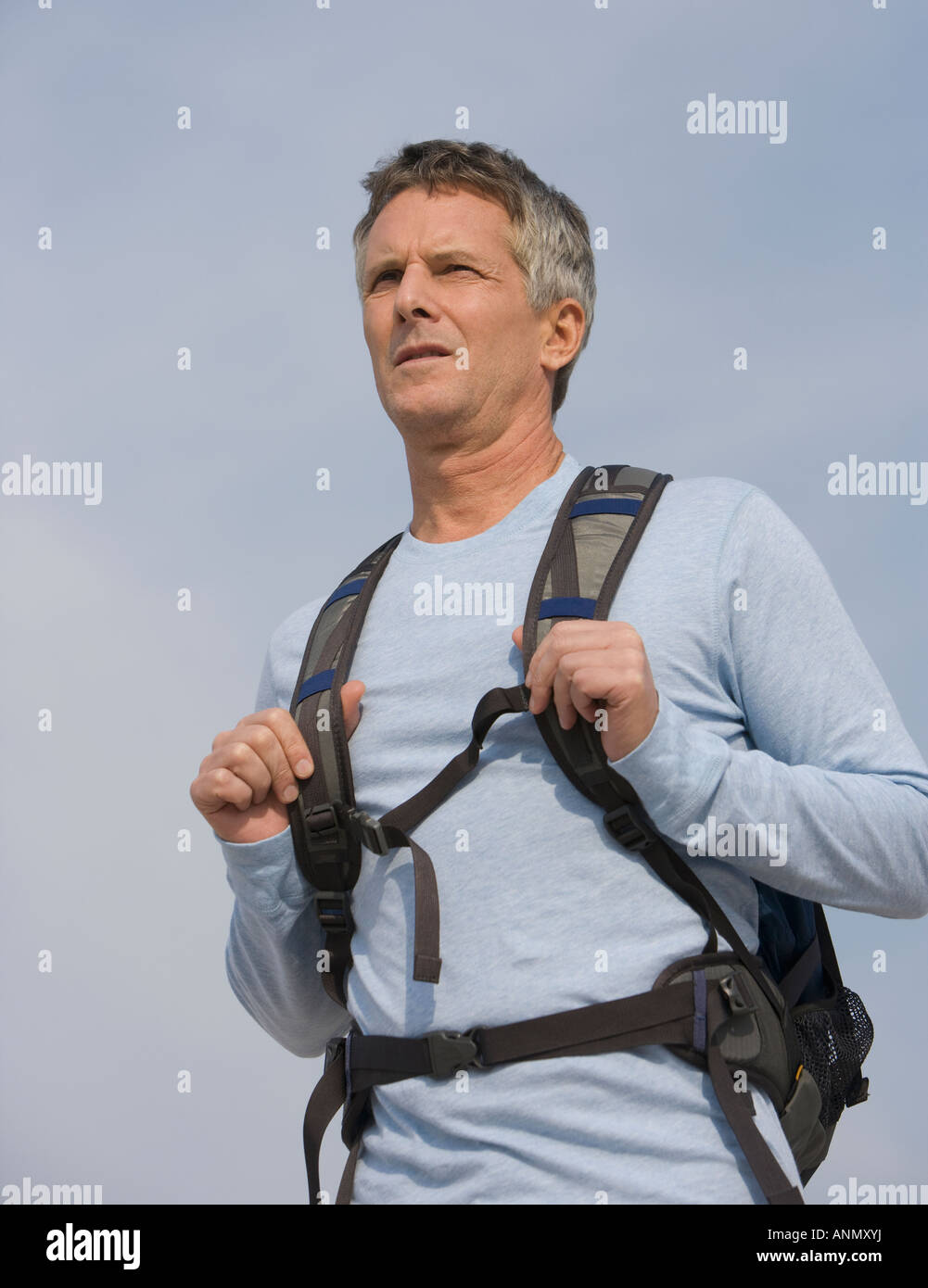 Man wearing backpack Stock Photo - Alamy