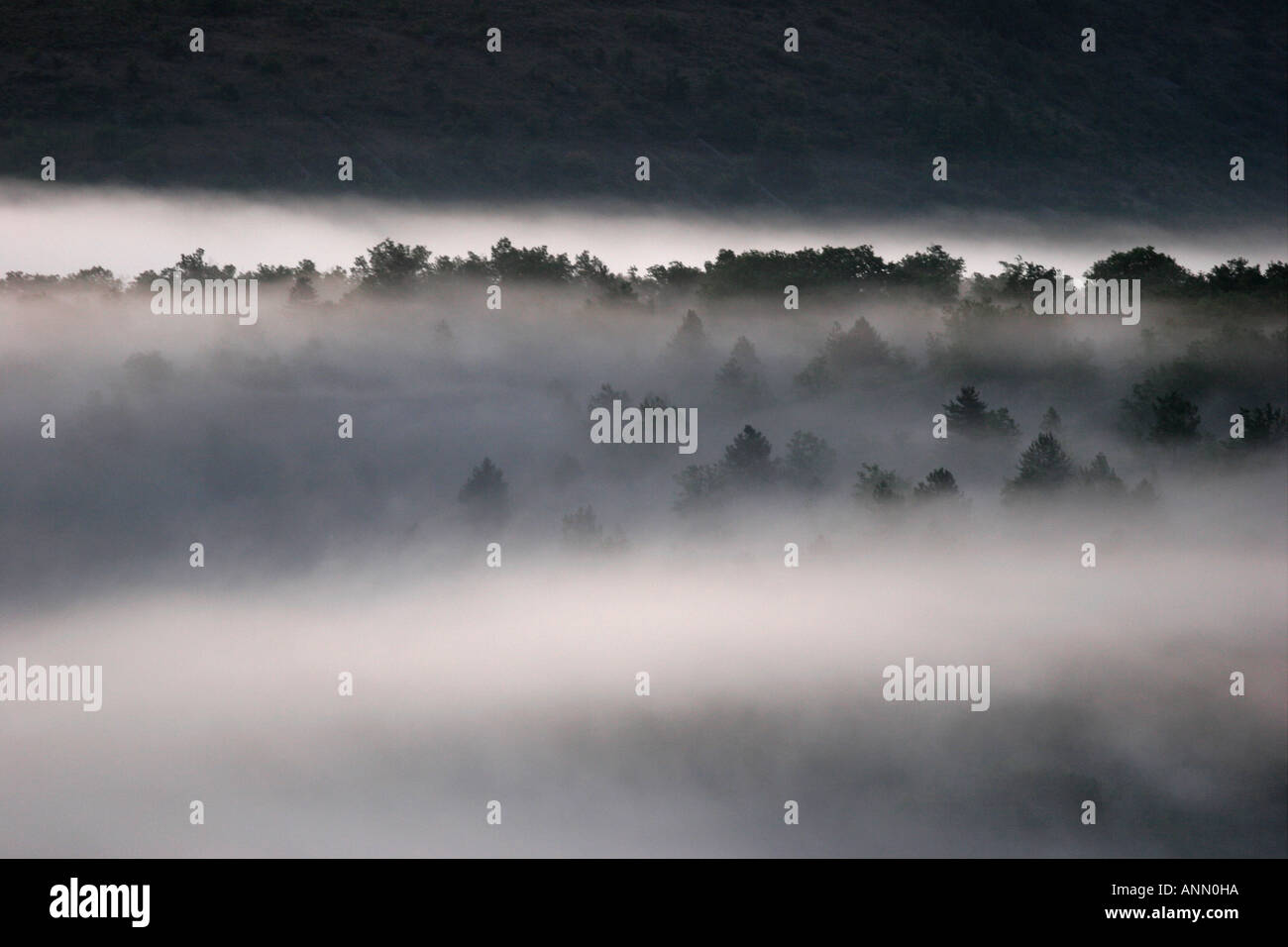 Draw a landscape with mountains and a river hi-res stock photography ...