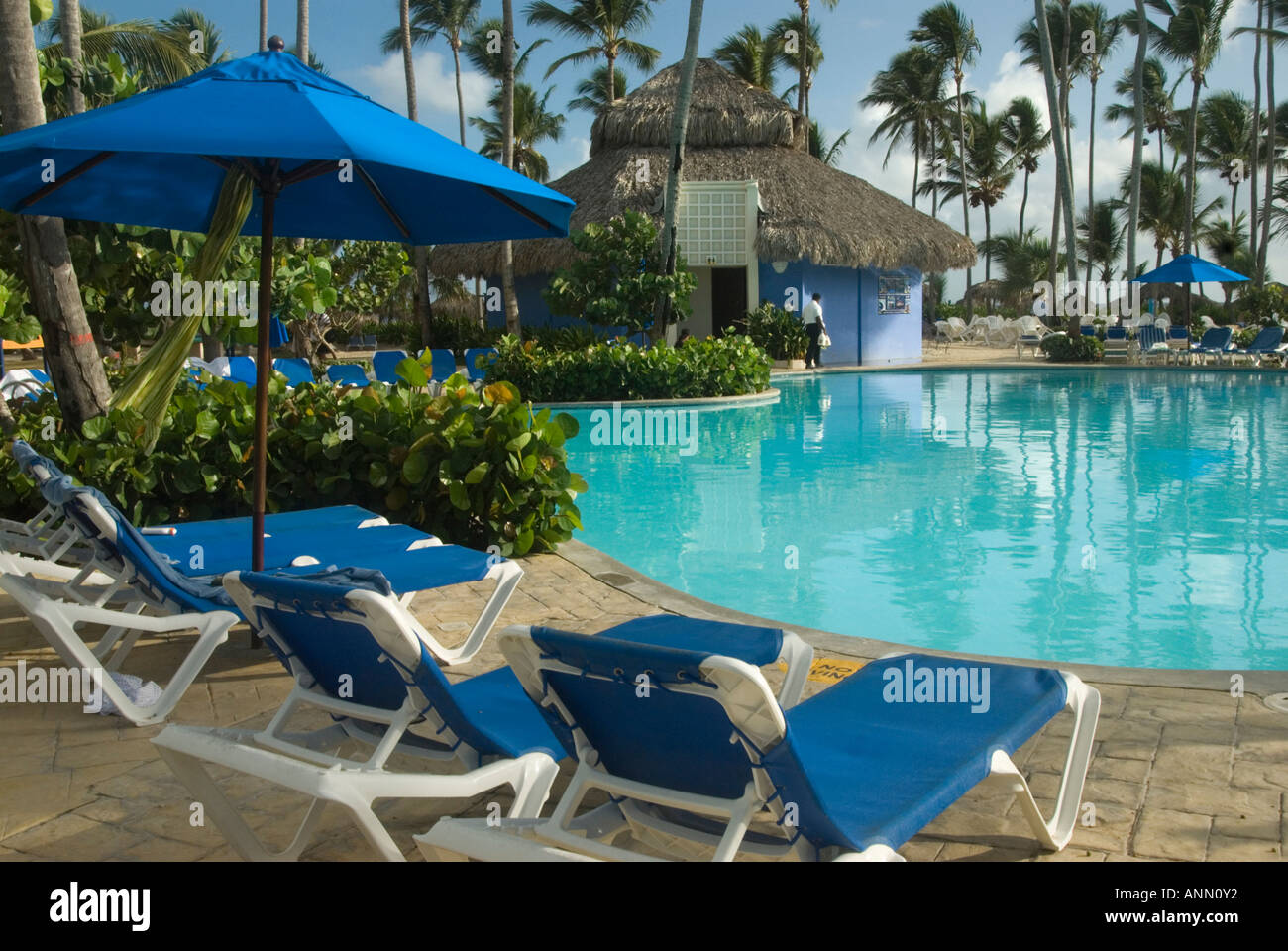 Hotel pool at the Grand Paradise Resort in Punta Cana, Dominican ...