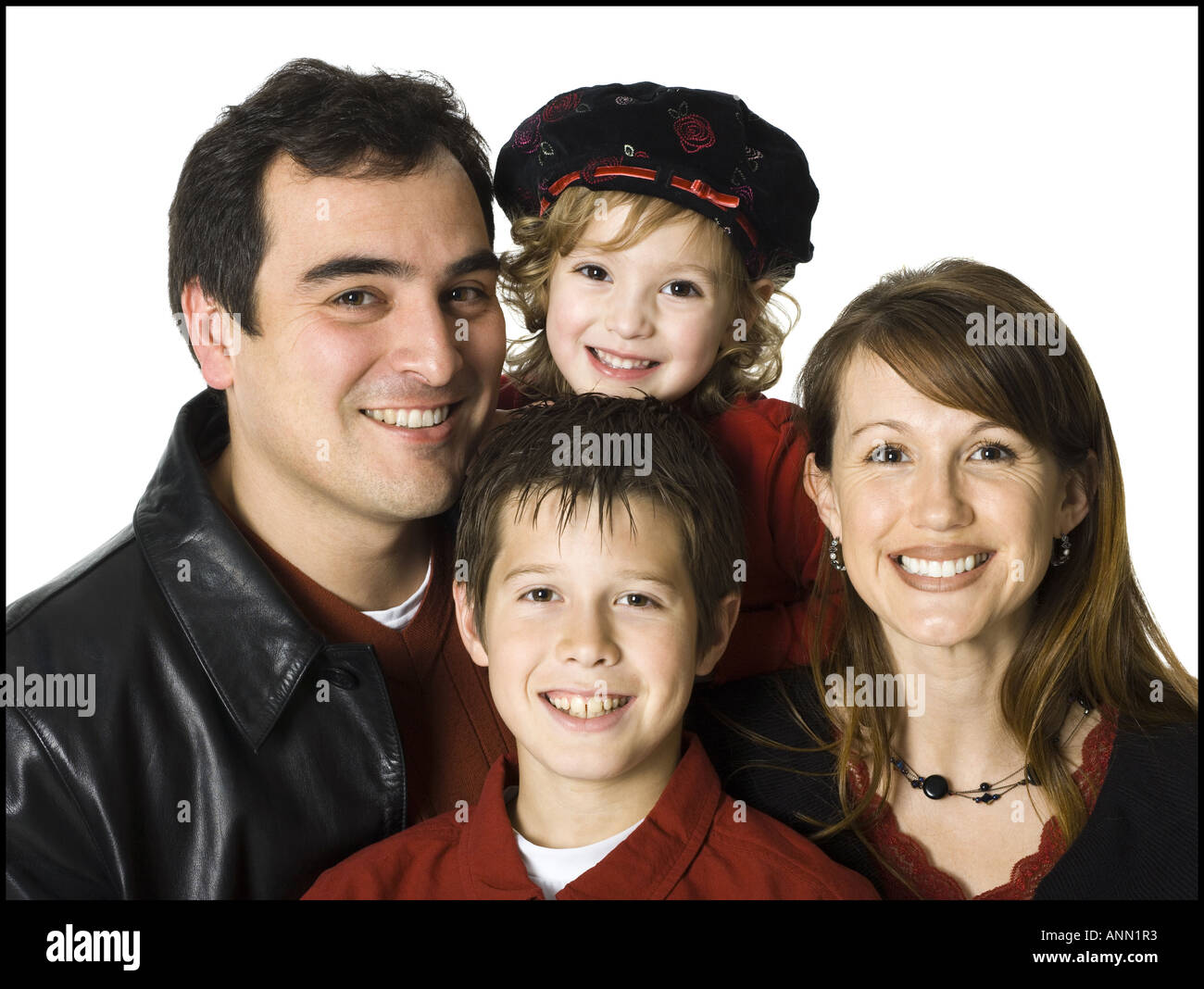 Close up portrait of a family Stock Photo - Alamy