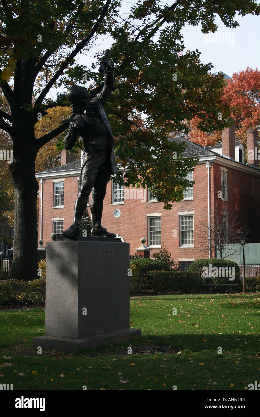 Statue of The Signer Philadelphia November 2007 Stock Photo - Alamy