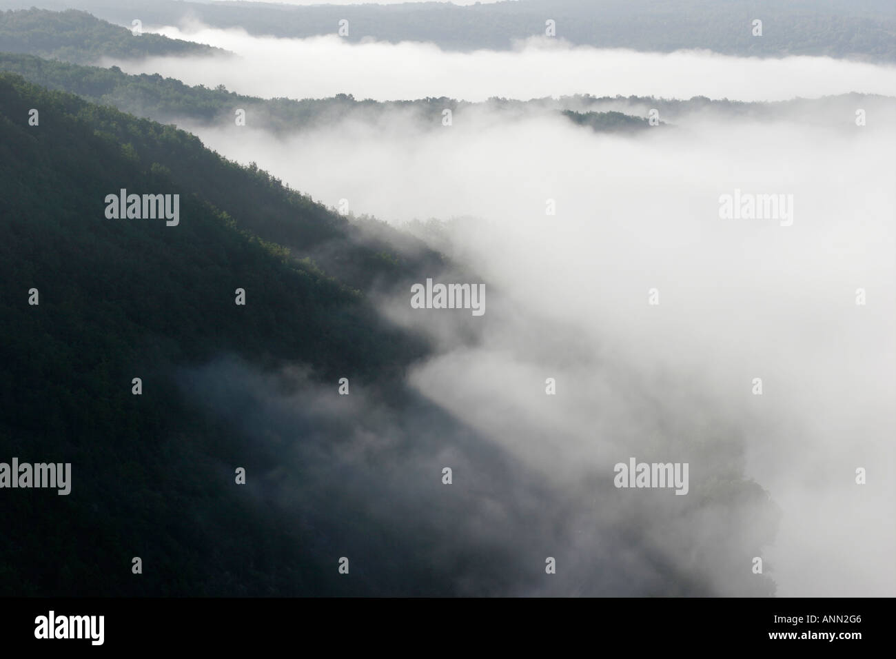 Mist in the valley Stock Photo - Alamy
