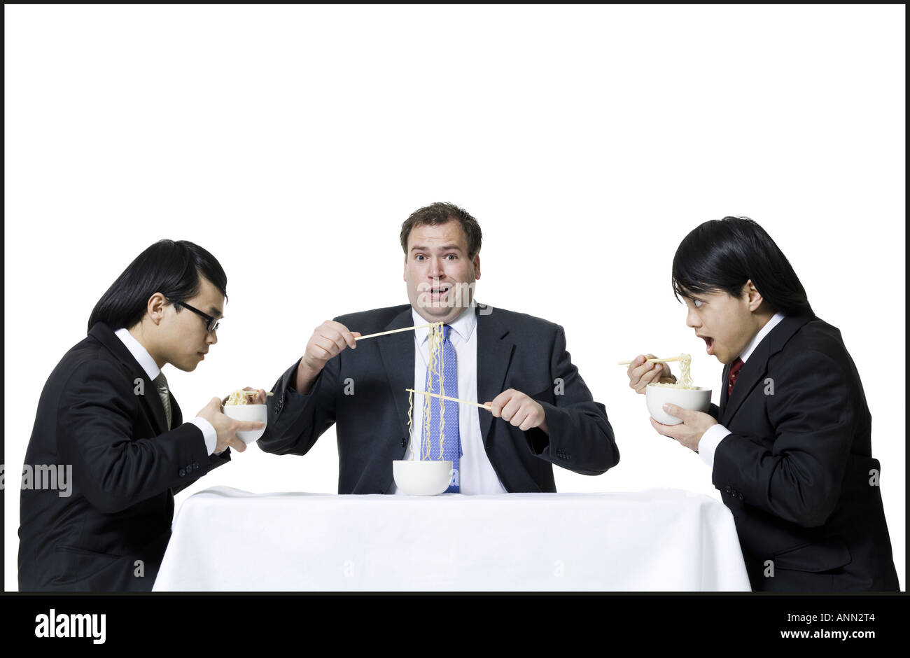 Man eating noodles messy hi-res stock photography and images - Alamy