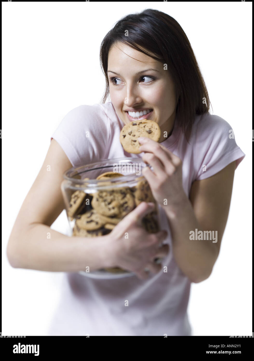 Woman holding cookie jar cookies hi-res stock photography and images ...