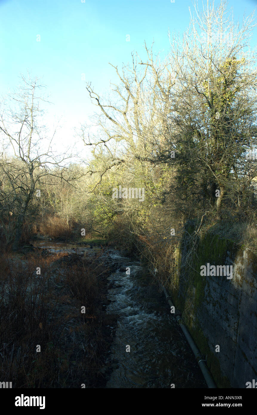 River Rhymney north of Rhymney Town Stock Photo - Alamy