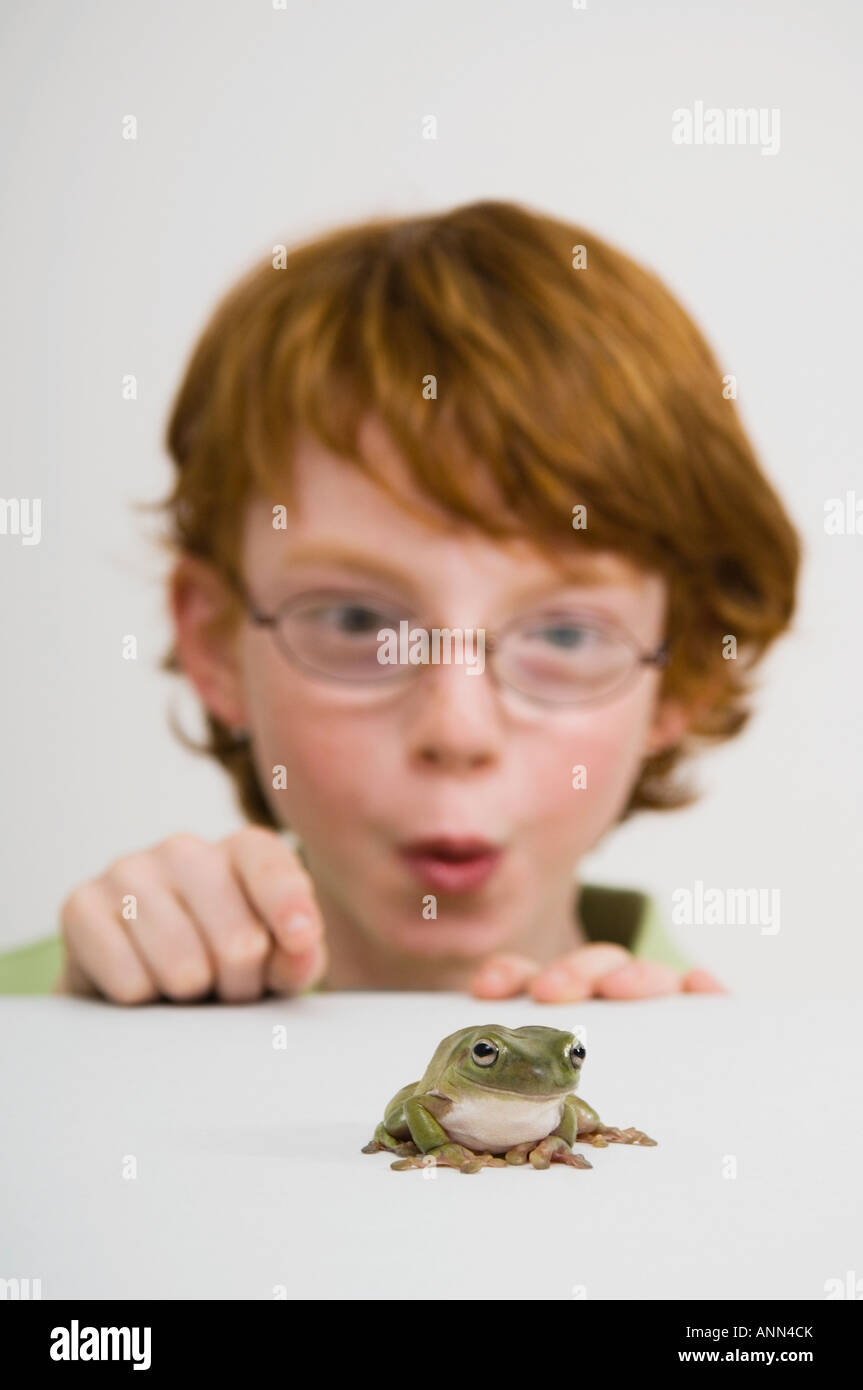 Boy Looking Frog High Resolution Stock Photography and Images - Alamy
