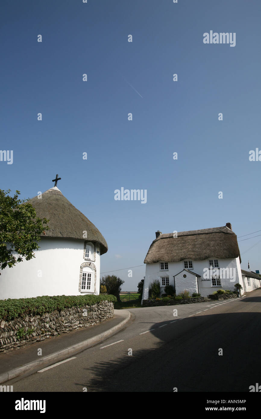 One of the Round Houses of Veryan on the Roseland Peninsula Cornwall ...