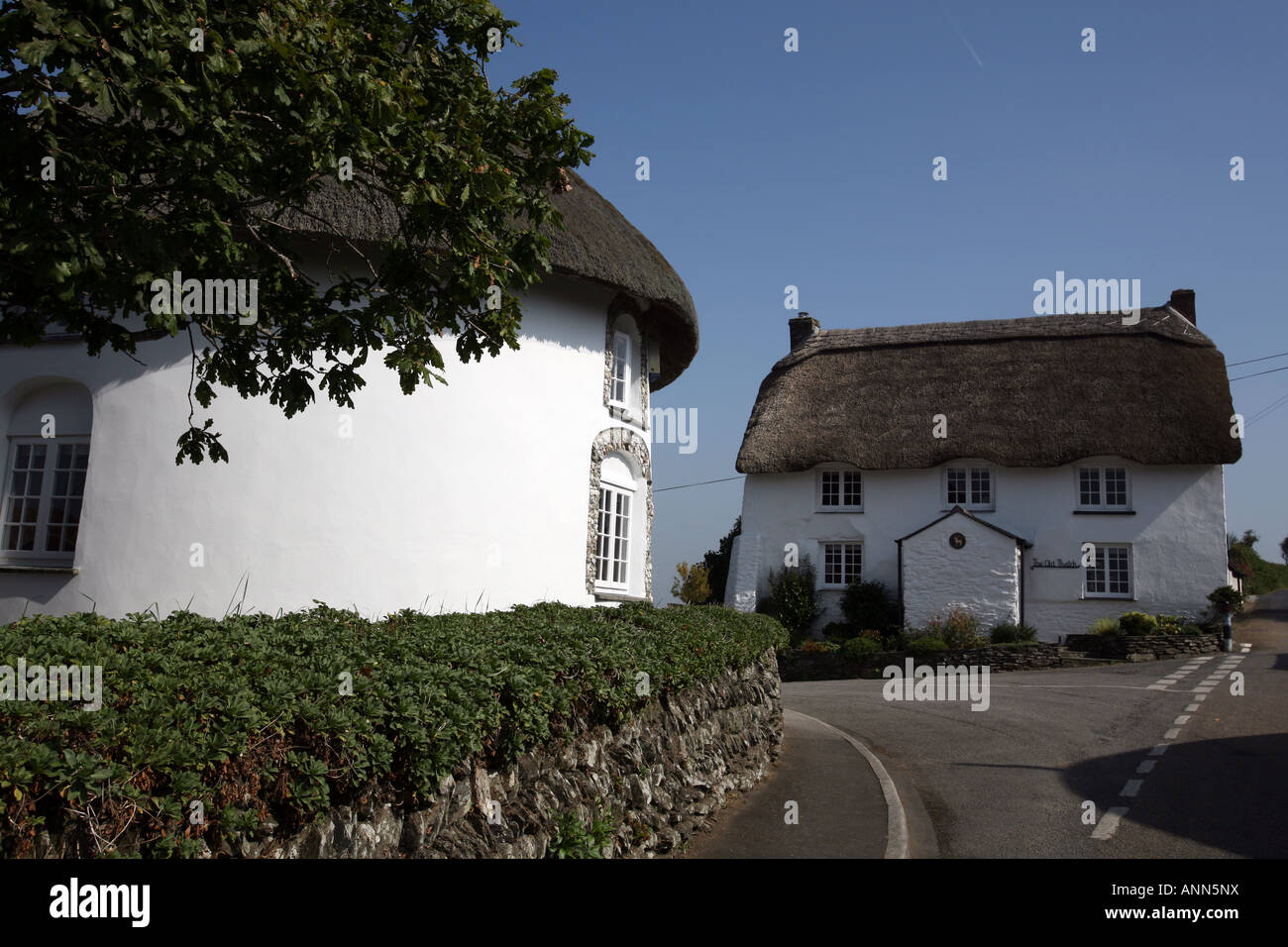 One of the Round Houses of Veryan on the Roseland Peninsula Cornwall ...
