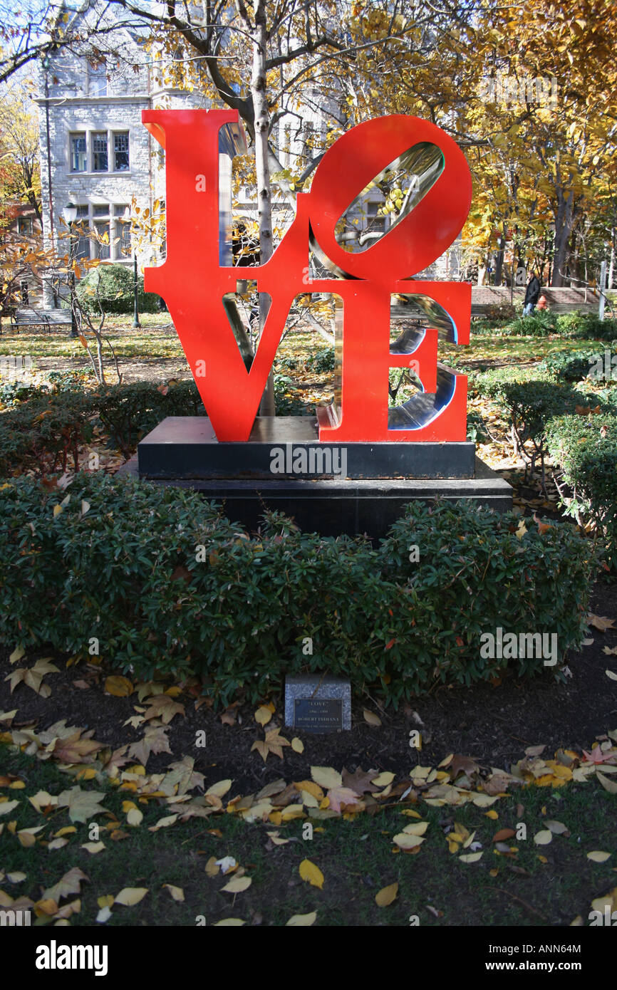 Love Statue on university of Pennsylvania campus Philadelphia November ...